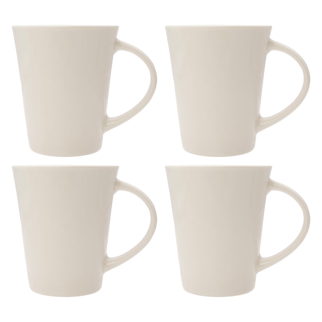 REGENT WHITE TRUMPET SHAPE COFFEE MUG 4PK, 380ML – HCS Home and ...