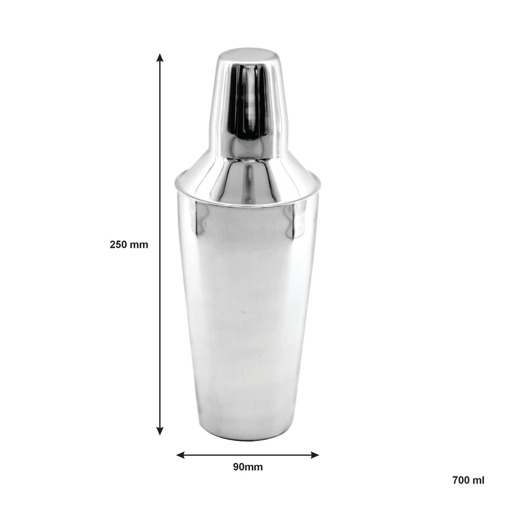 BAR BUTLER COCKTAIL SHAKER TAPERED ST STEEL, 700ML (220X87MM DIA) – HCS ...