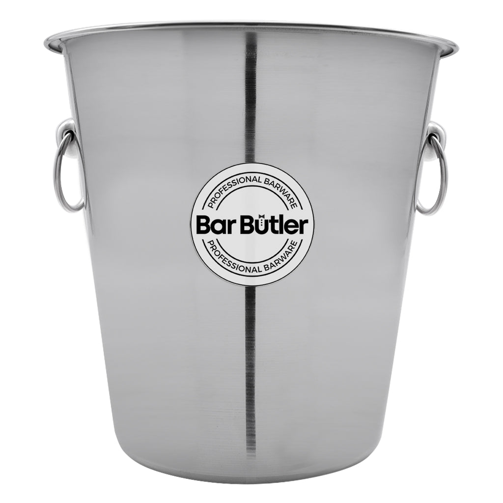 BAR BUTLER ICE BUCKET WITH RING HANDLES STAINLESS STEEL, 4L – HCS Home ...