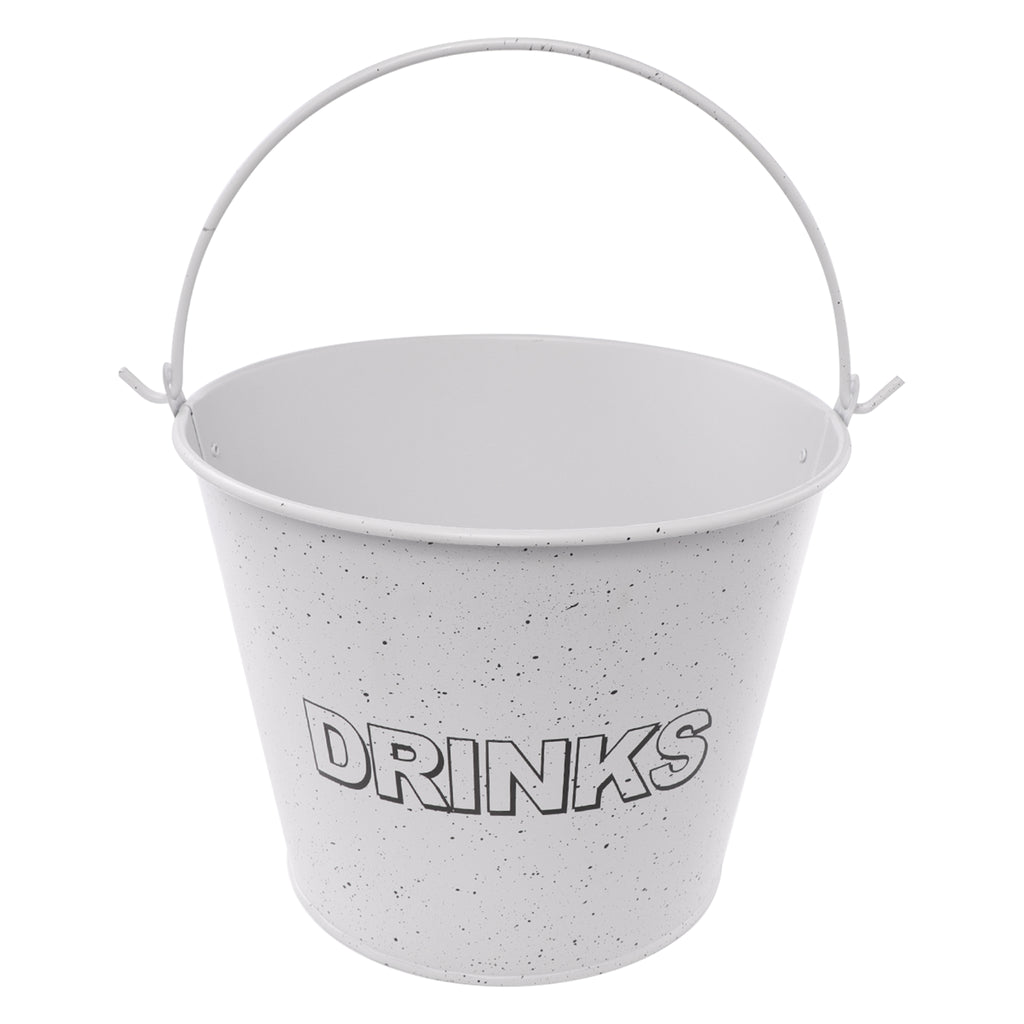 BAR BUTLER ICE BUCKET WITH HANDLE WHITE AND MOTTLED BLACK, 5LT – HCS ...