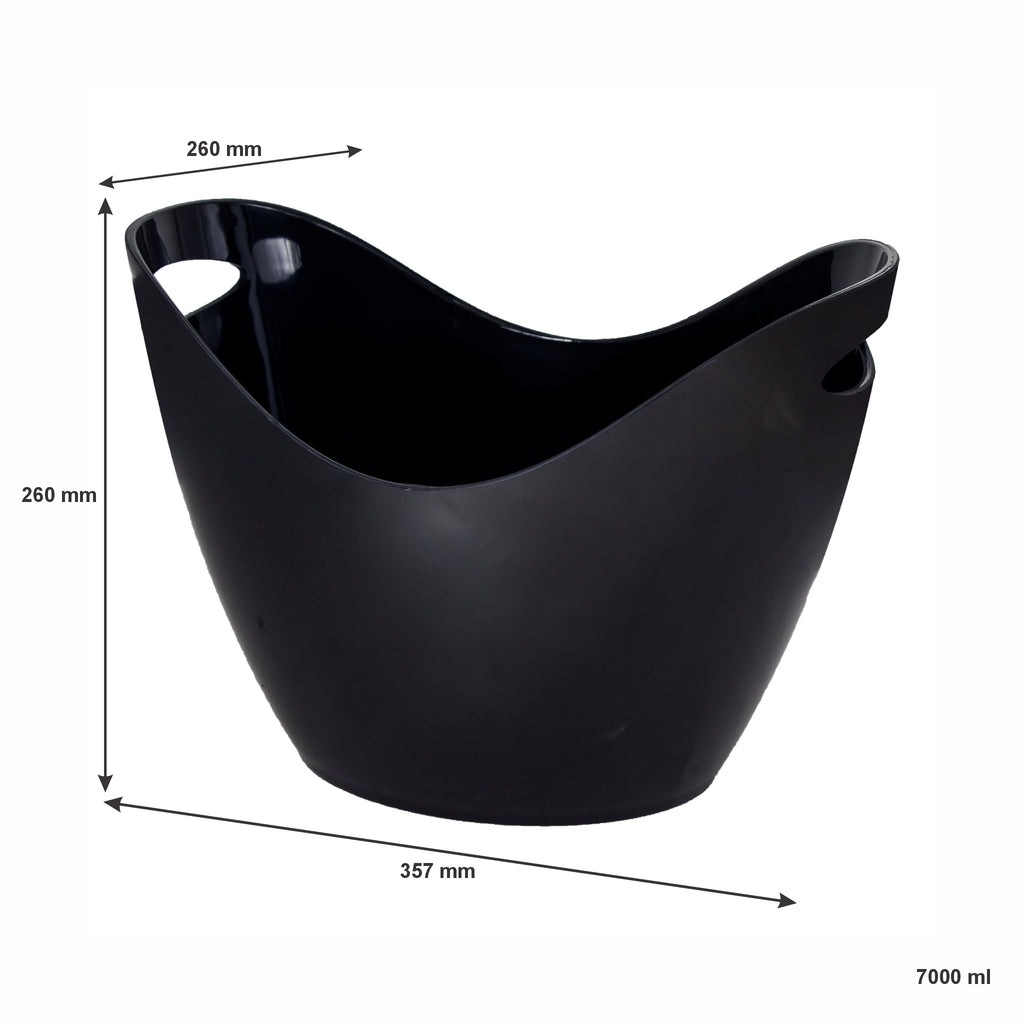 BAR BUTLER WINE BUCKET OVAL BLACK PS PLASTIC, 7L – HCS Home and ...