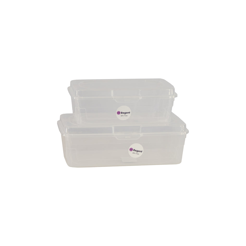 REGENT PLASTIC KEMPY RECTANGULAR STORAGE BOX CLEAR, 2.7LT (290X185X110 ...