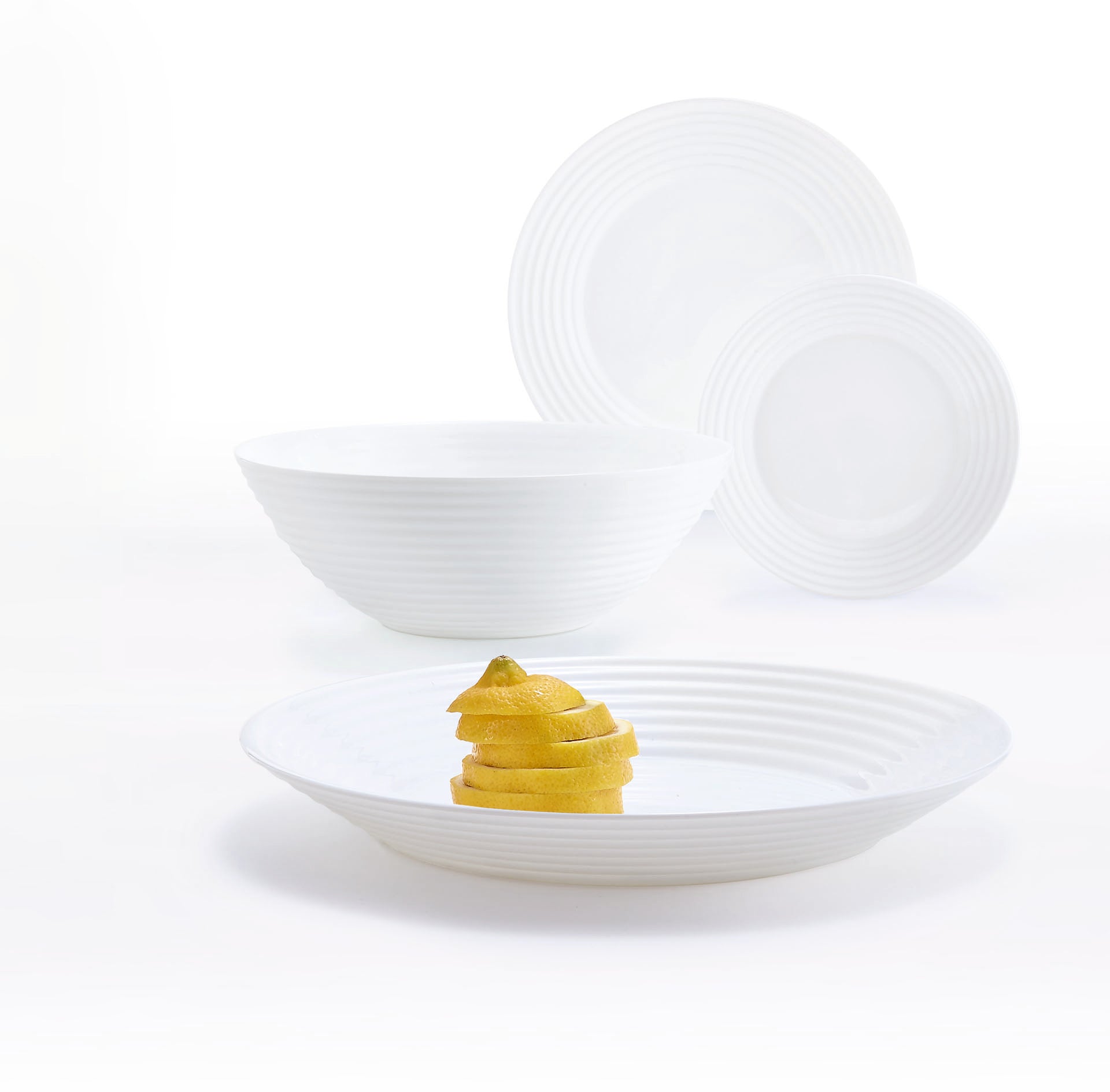 LUMINARC STAIRO WHITE TEMPERED GLASS SIDE PLATE, (190MM DIA) – HCS Home ...